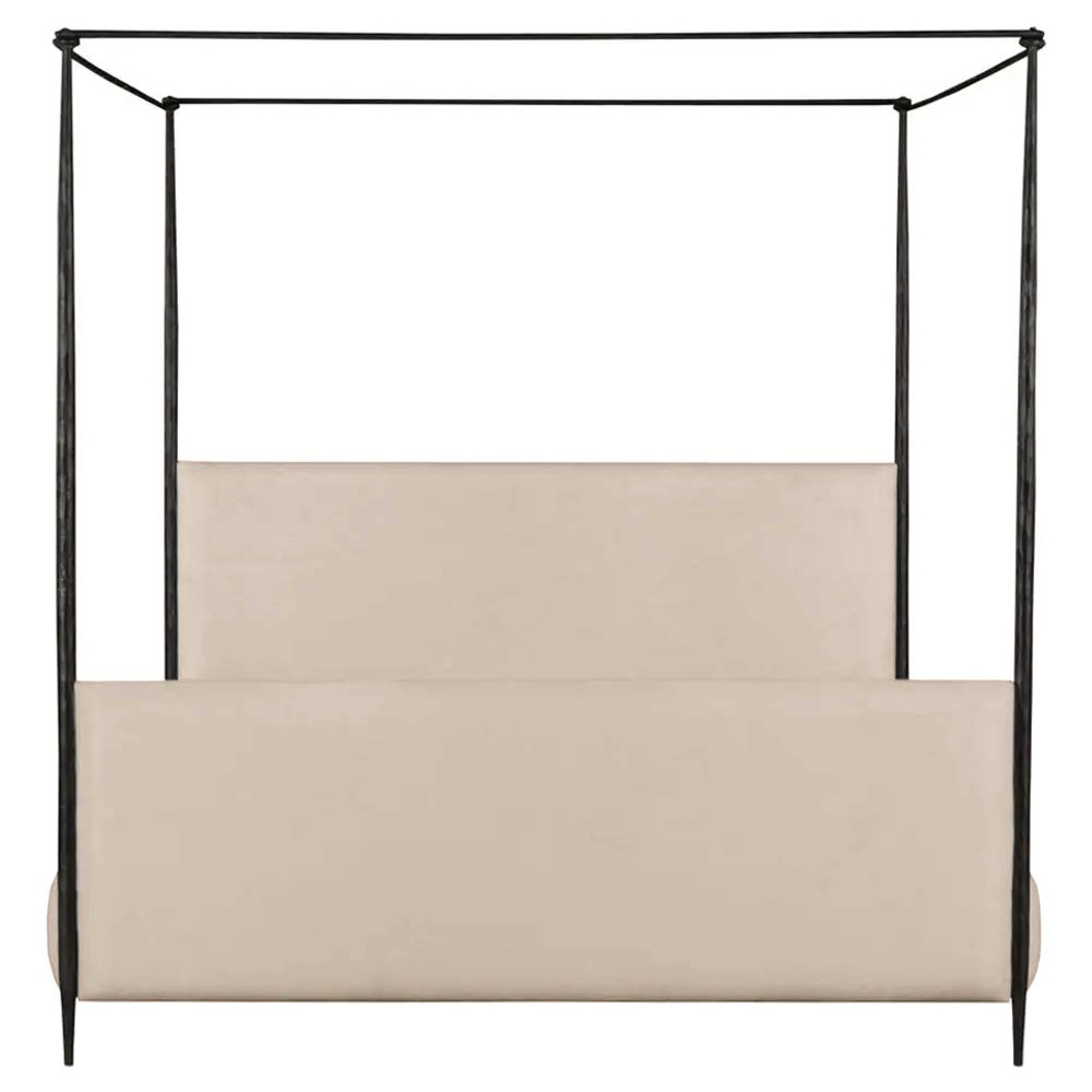 Larisse Modern Classic Black Iron Canopy Bed - Queen Queen | Kathy Kuo Home