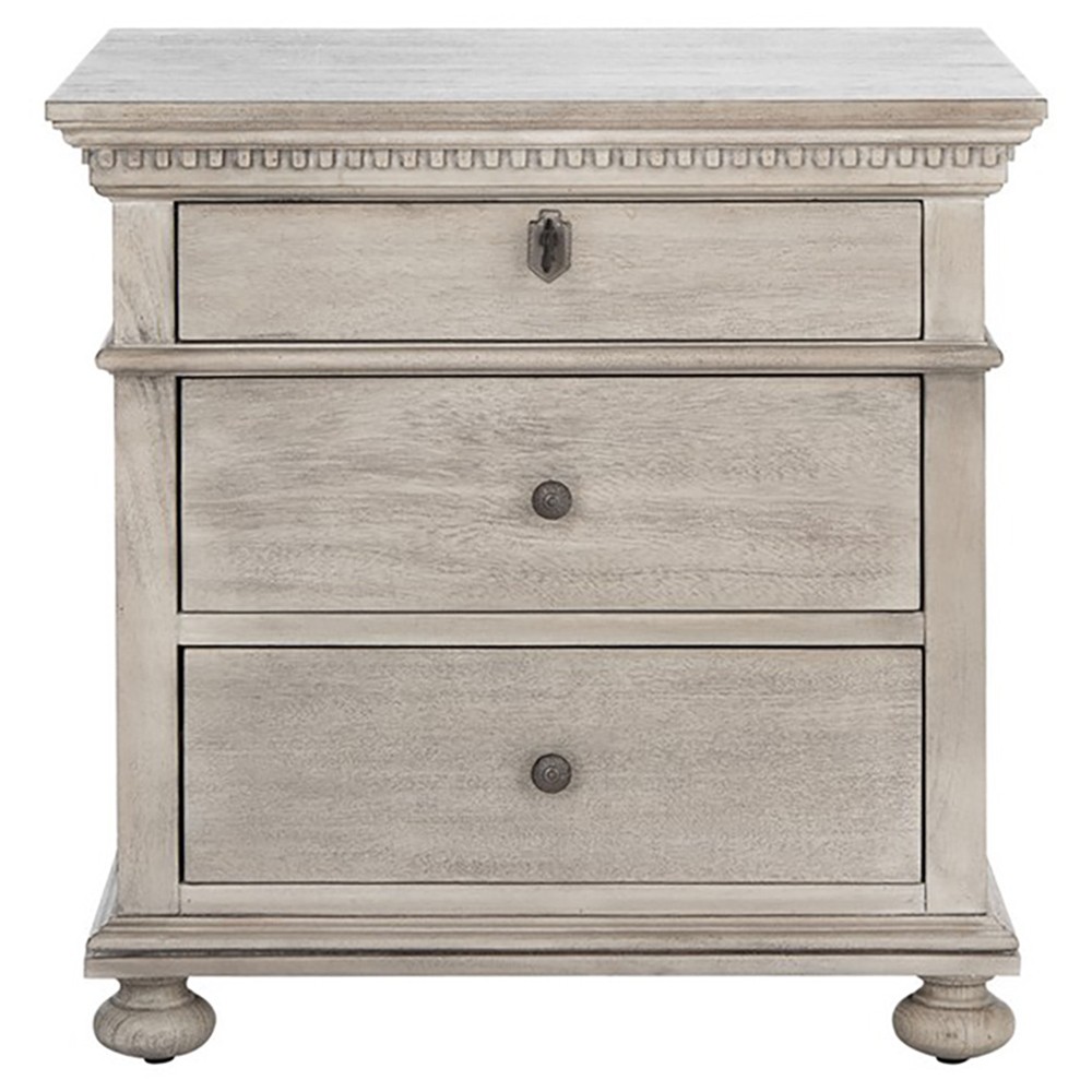 Eden Updated Traditional Light Grey Mahogany Nightstand Standard (21 ...