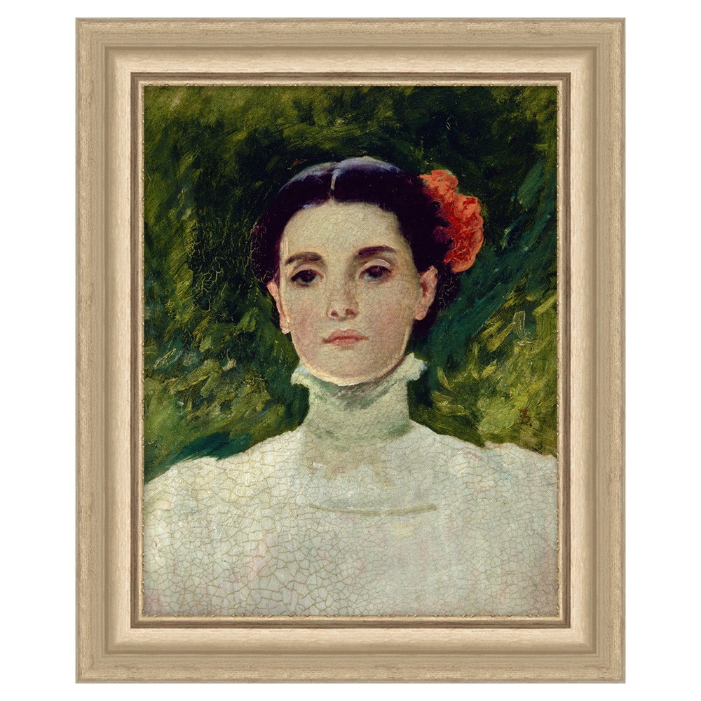Ysabel Updated Traditional White Portrait Silver Frame Painting - 18x15 ...