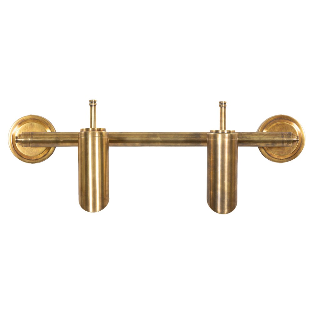Albi Aged Patina Brass Double Sconce | Kathy Kuo Home