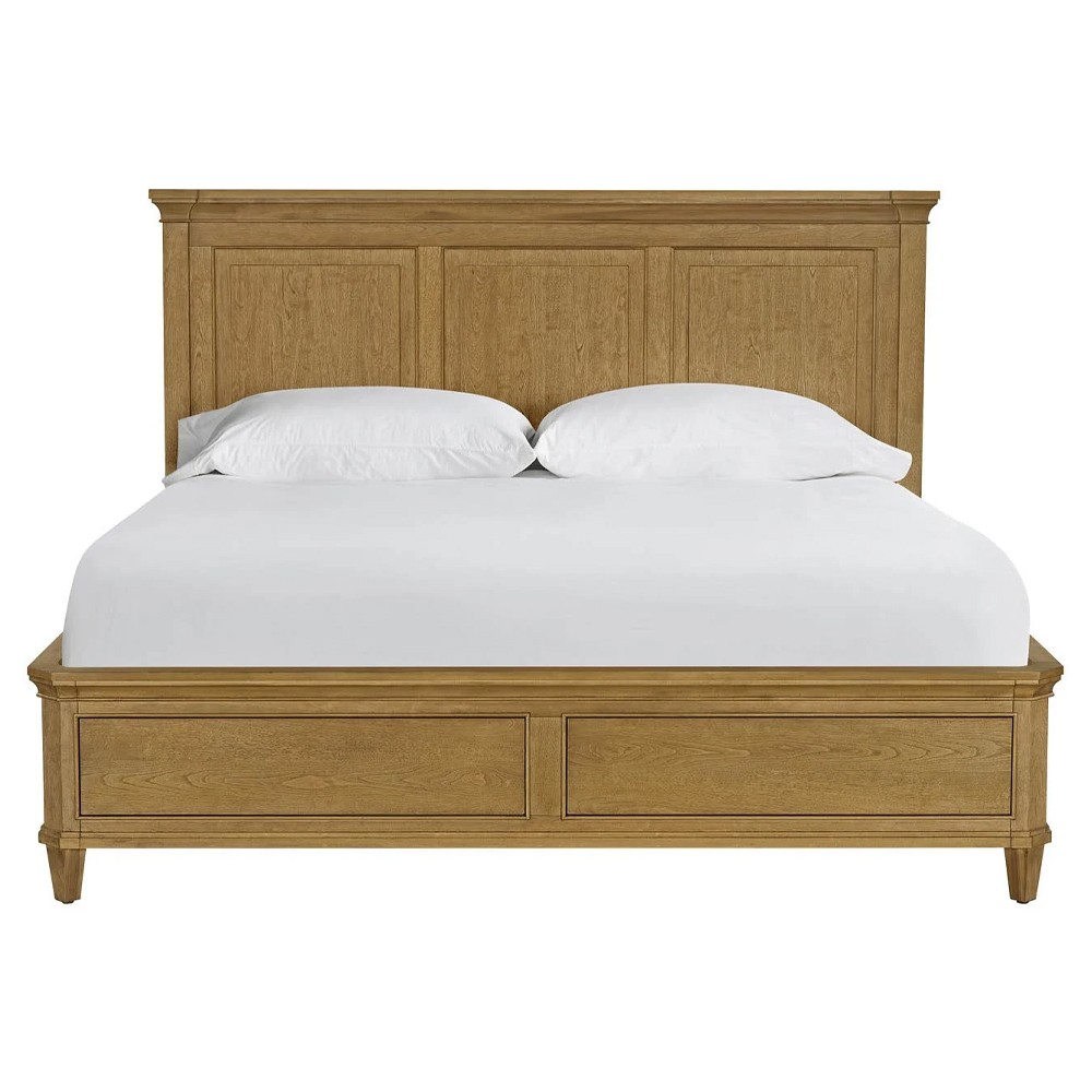 Adelaide Updated Traditional Brindle Birch Wood Storage Bed - King King ...