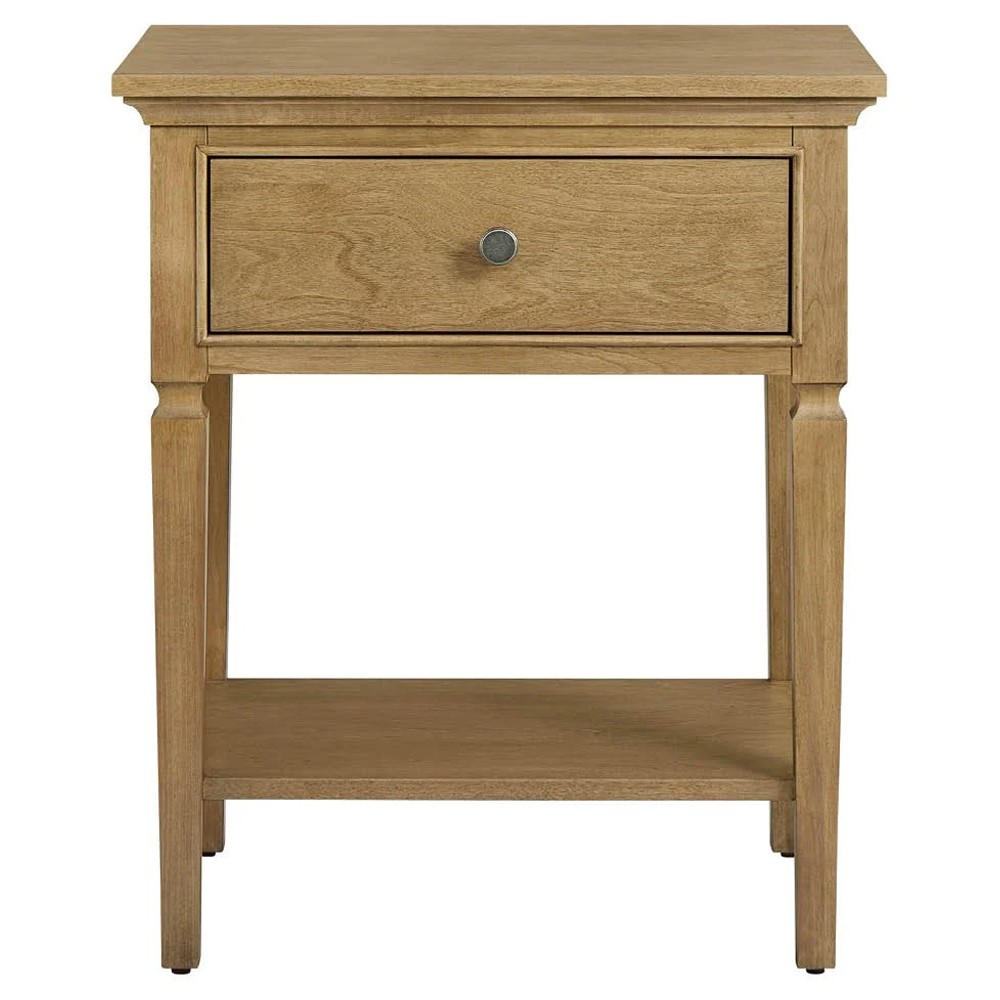 Adelaide Updated Traditional Brindle Birch Wood Nightstand Standard (21 ...