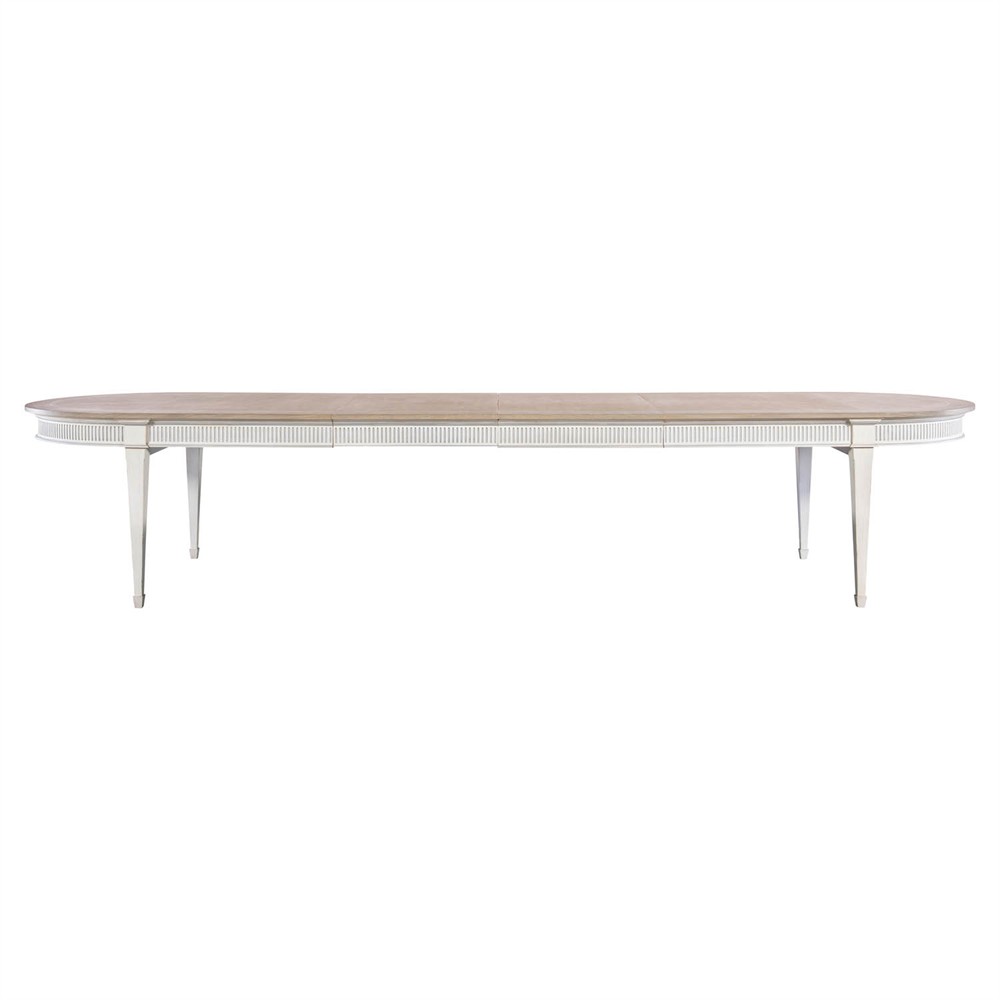 Century Barrington French White Acacia Extendable Oval Dining Table ...