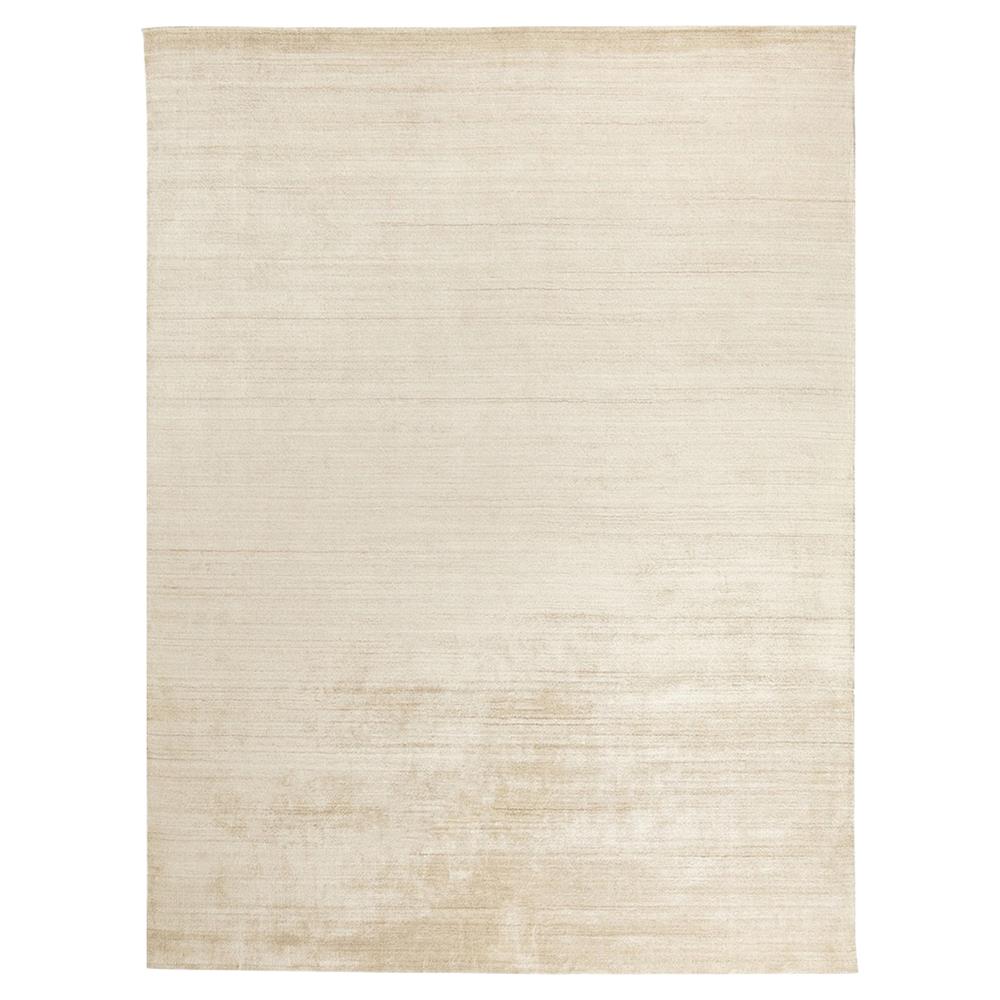 Seth Modern Beige Wool Bamboo Silk Solid Rug - 6'x9' 6'x9' | Kathy Kuo Home