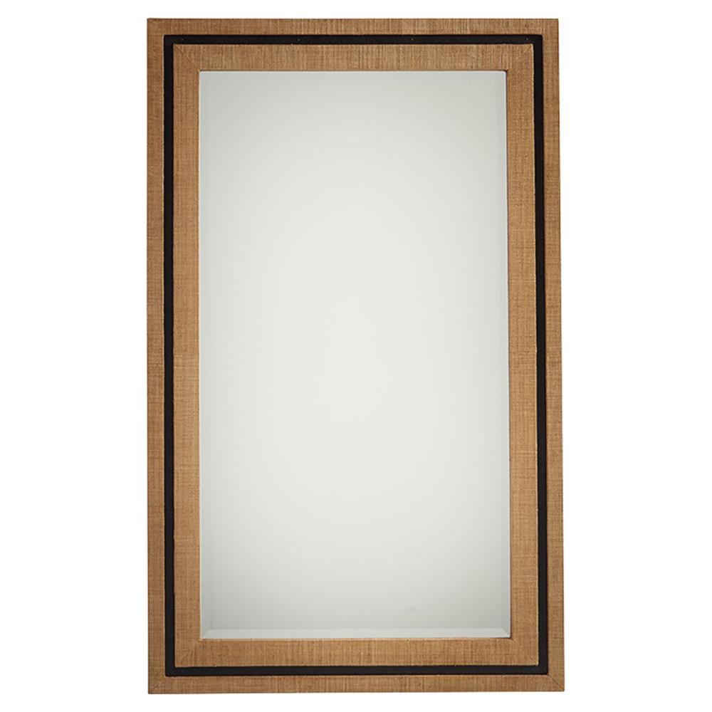 La Costa Modern Raffia Wrapped Rectangular Wall Mounted Mirror Large ...