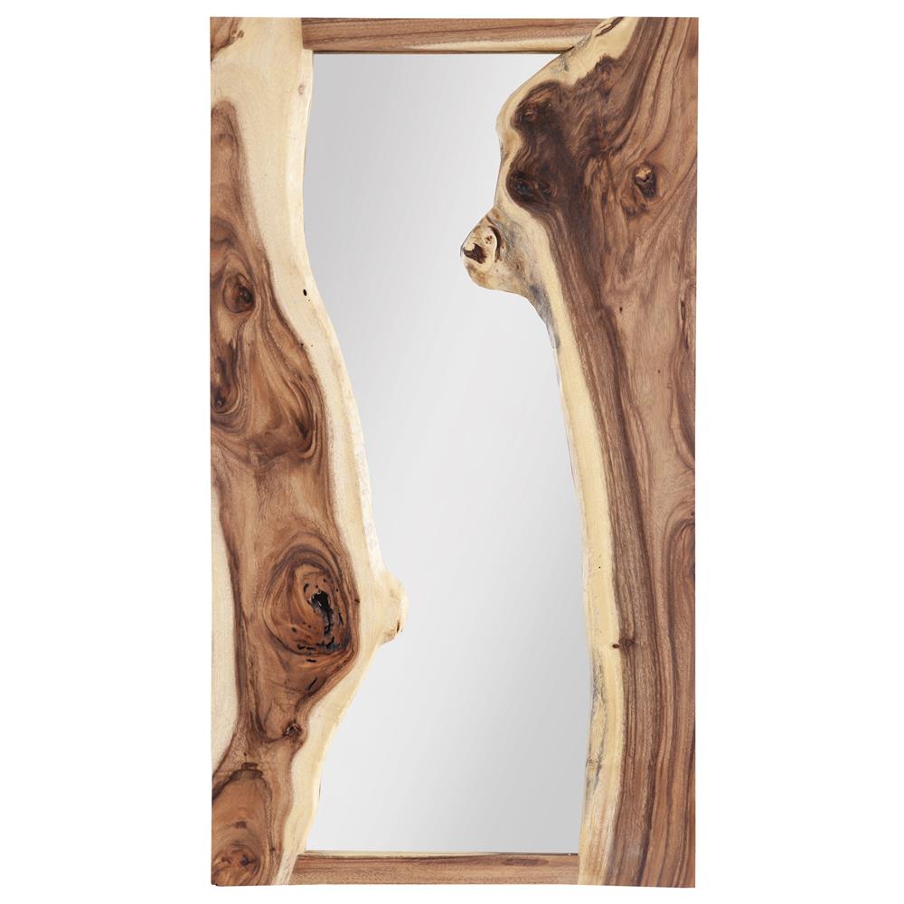 Phillips Collection River Rustic Lodge Chamcha Wood Rectangular Wall Mirror