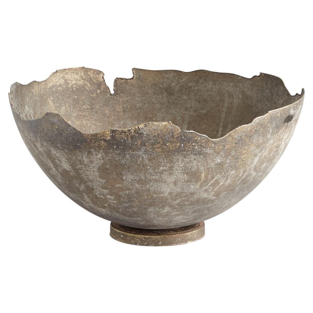 Nelia Industrial Loft Grey Iron Bowl - Small Medium (Between 8-14" W ...