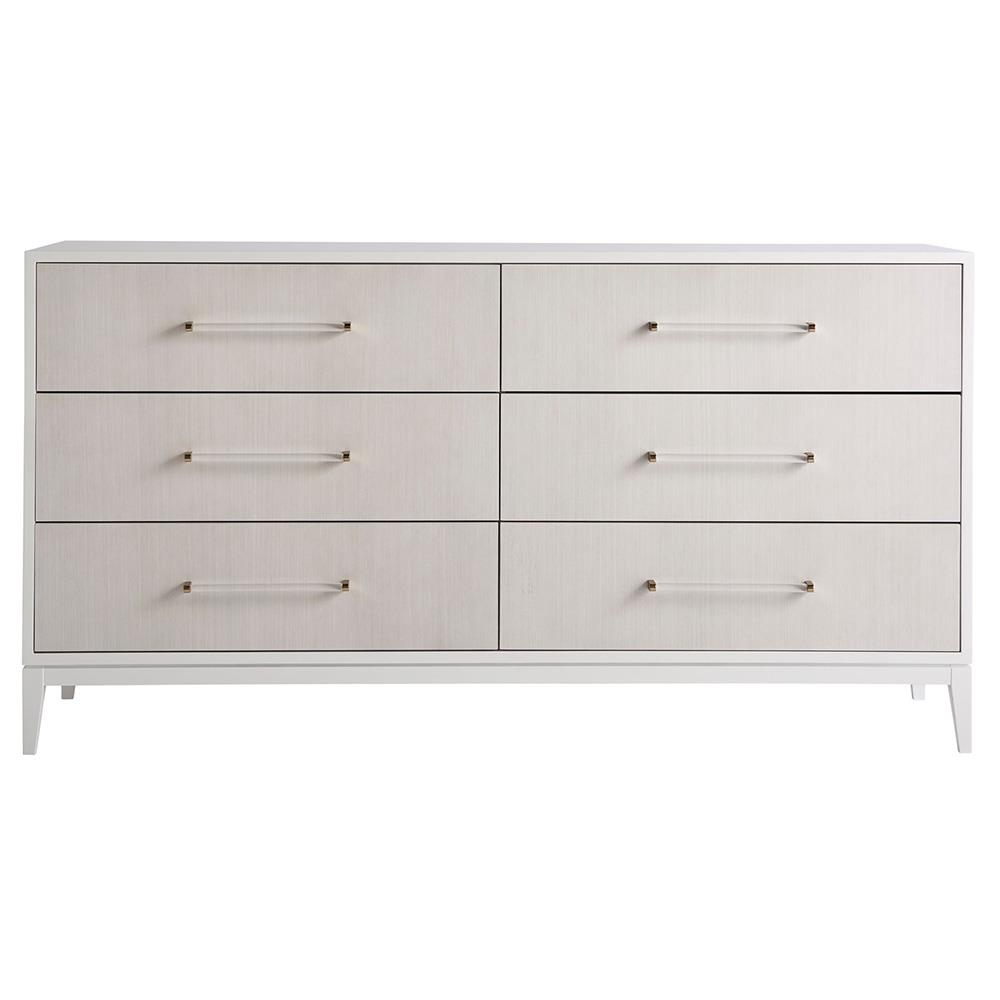 Leif Modern Classic White Cream Wood 6 Drawer Double Dresser | Kathy ...