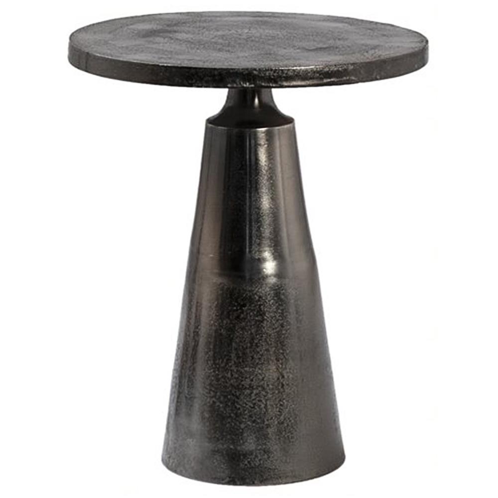 Frankie Industrial Loft Black Metal Round Side Table Standard (14 - 24 ...